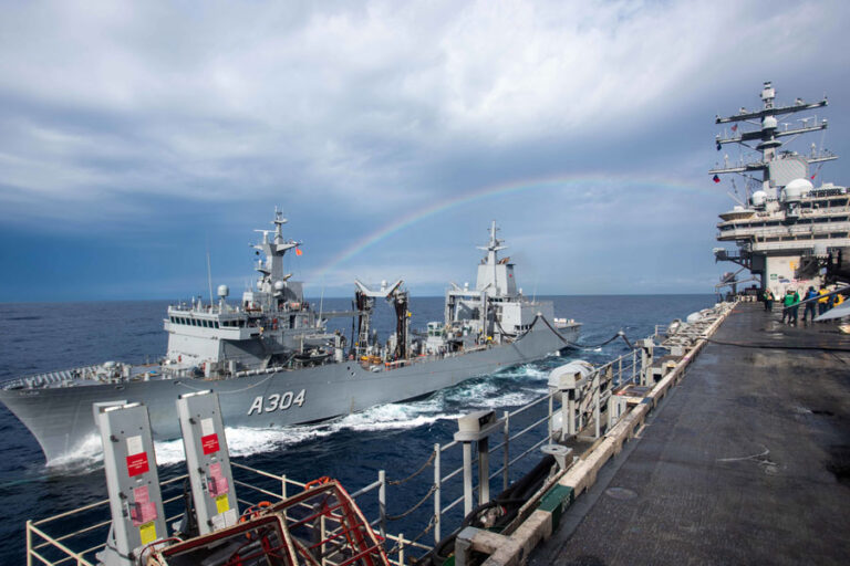 HMAS Stalwart Replenishes USS Ronald Reagan At Sea | Joint Forces News